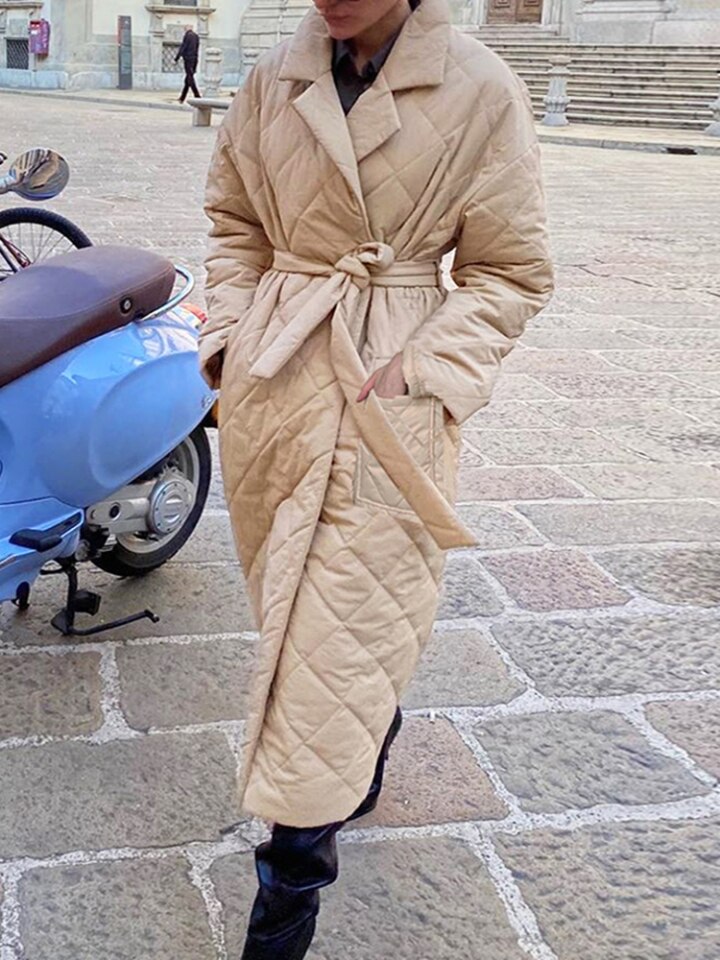 Casual Women Spring Long Straight Coat | Janion Huggon