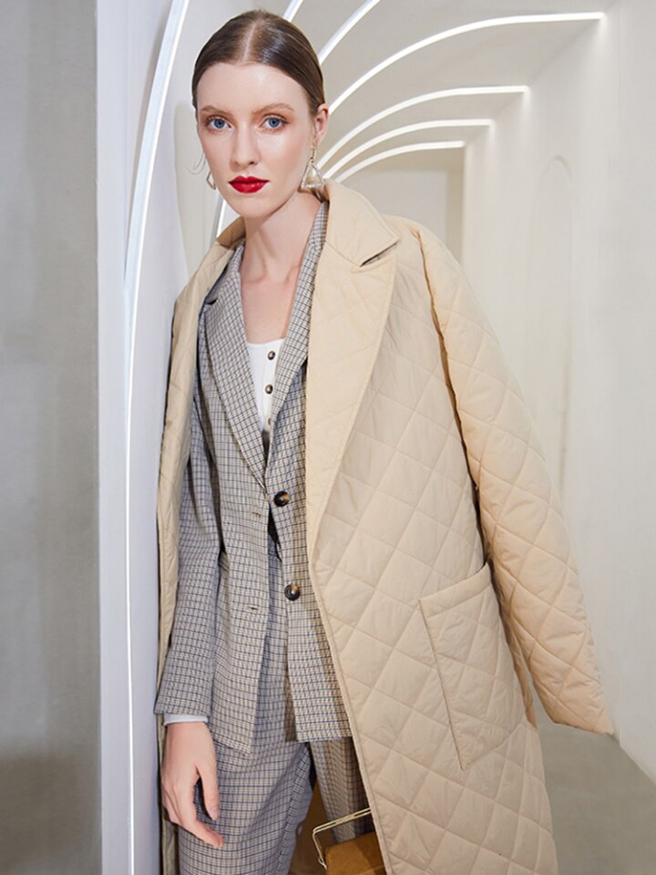 Casual Women Spring Long Straight Coat | Janion Huggon